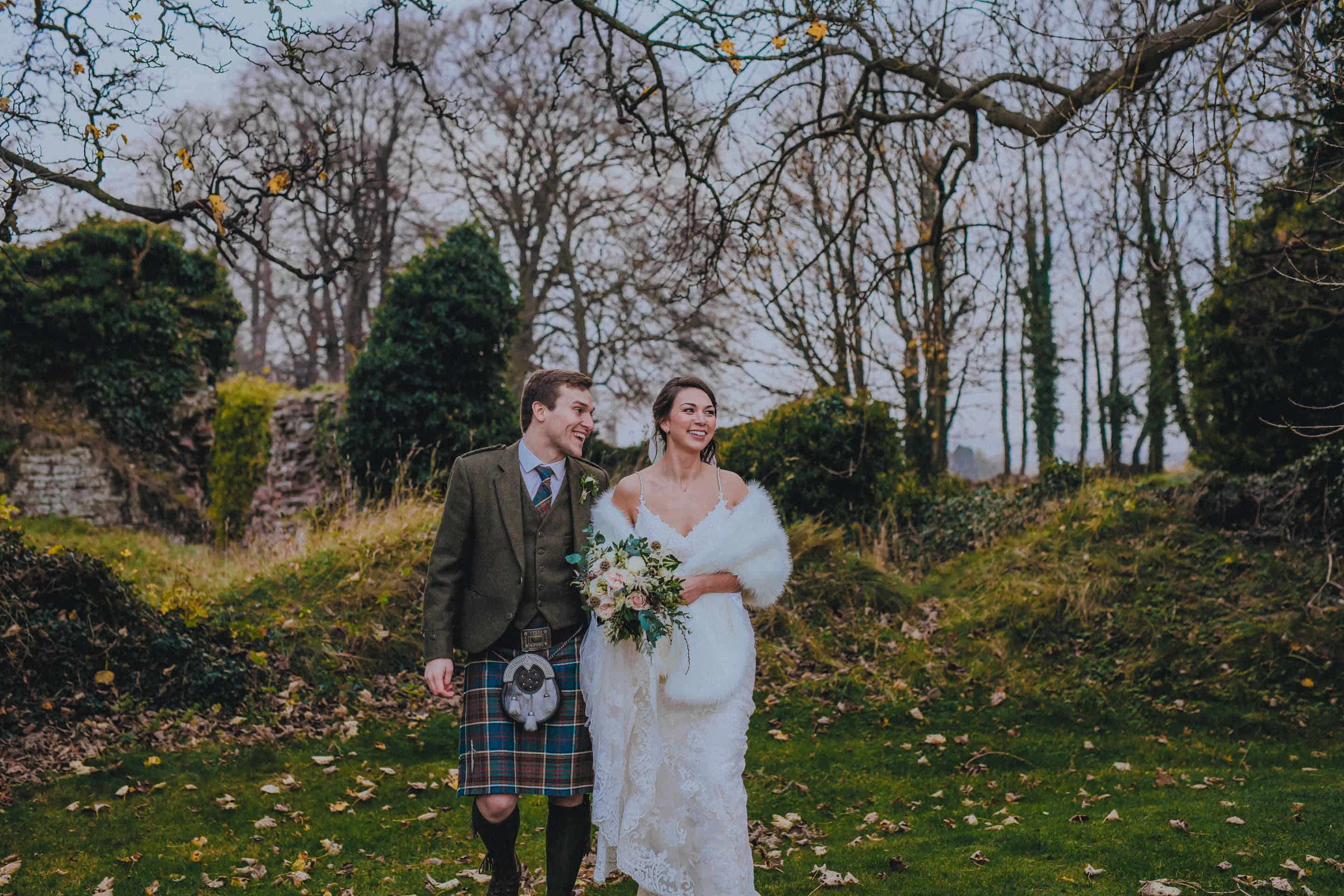 Crisp Winter Wedding vibes at Lindores Abbey Distillery - Kim & Marten ...